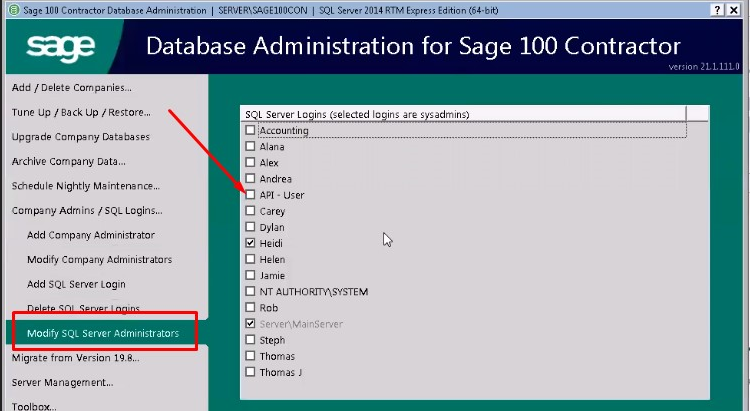 Using the Sage 100 Contractor Integration